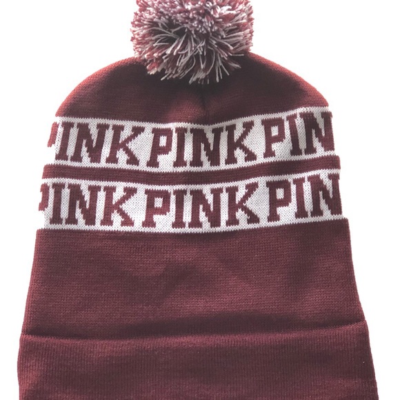 PINK Victoria's Secret | Accessories | Pink Victoria Secret Maroon Logo ...